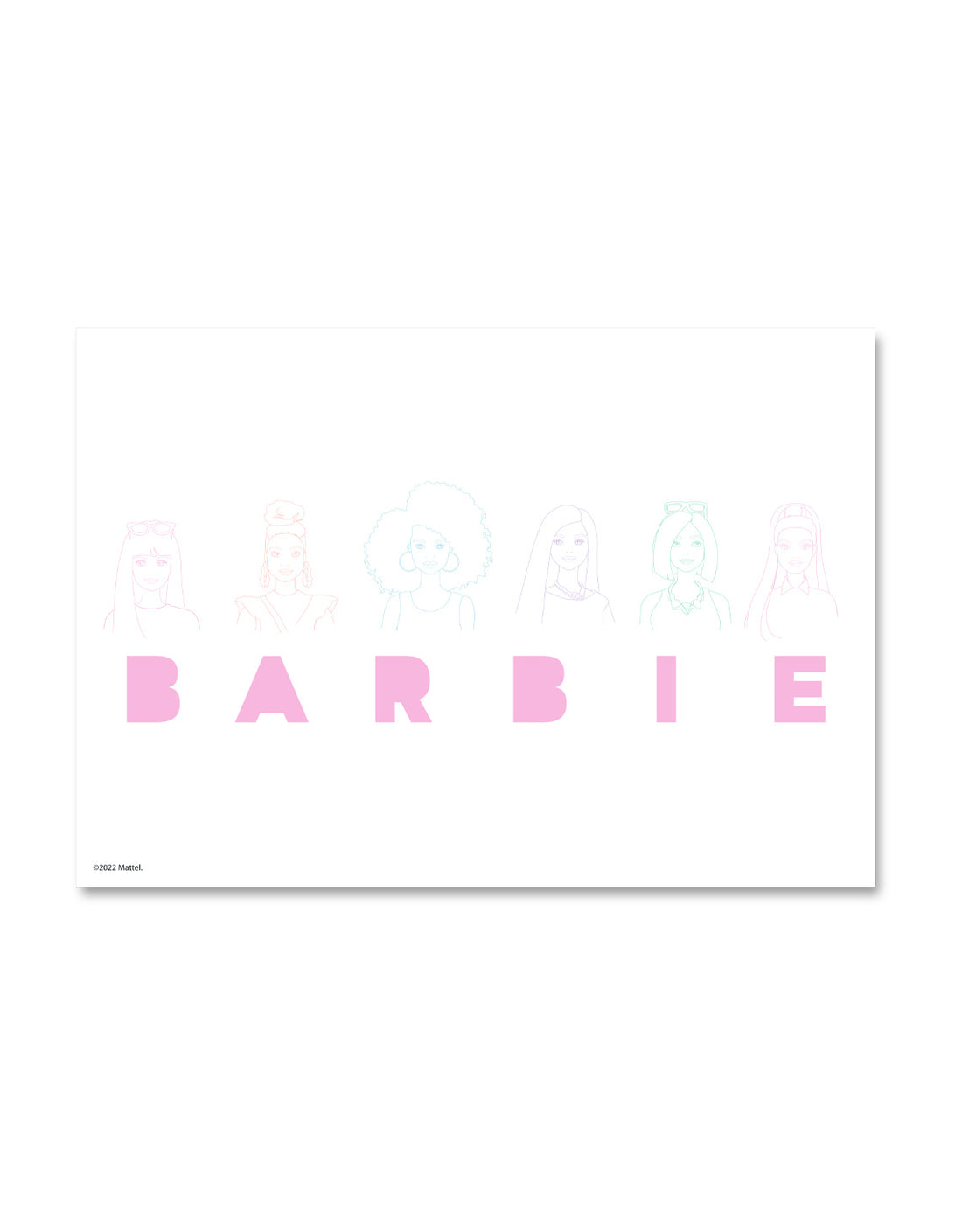 Barbie Line Drawing A3 Wall Art – BigKidCo